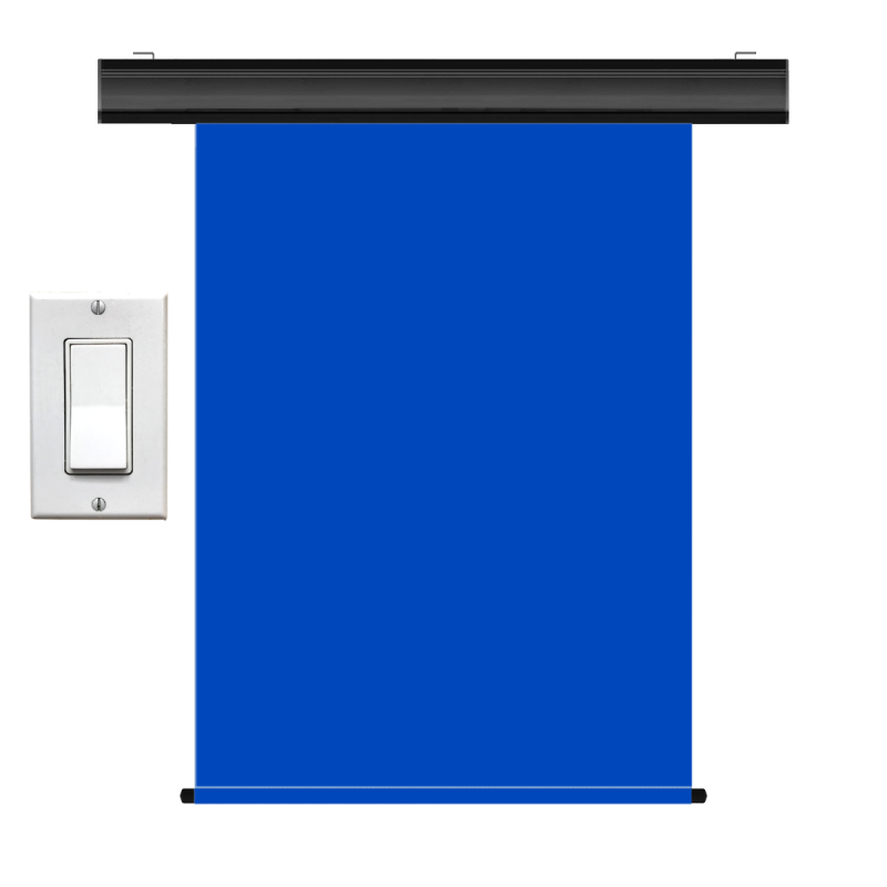 Chroma Key Blue Motorized Photo Backdrop 36 x 48 - Badgeplus